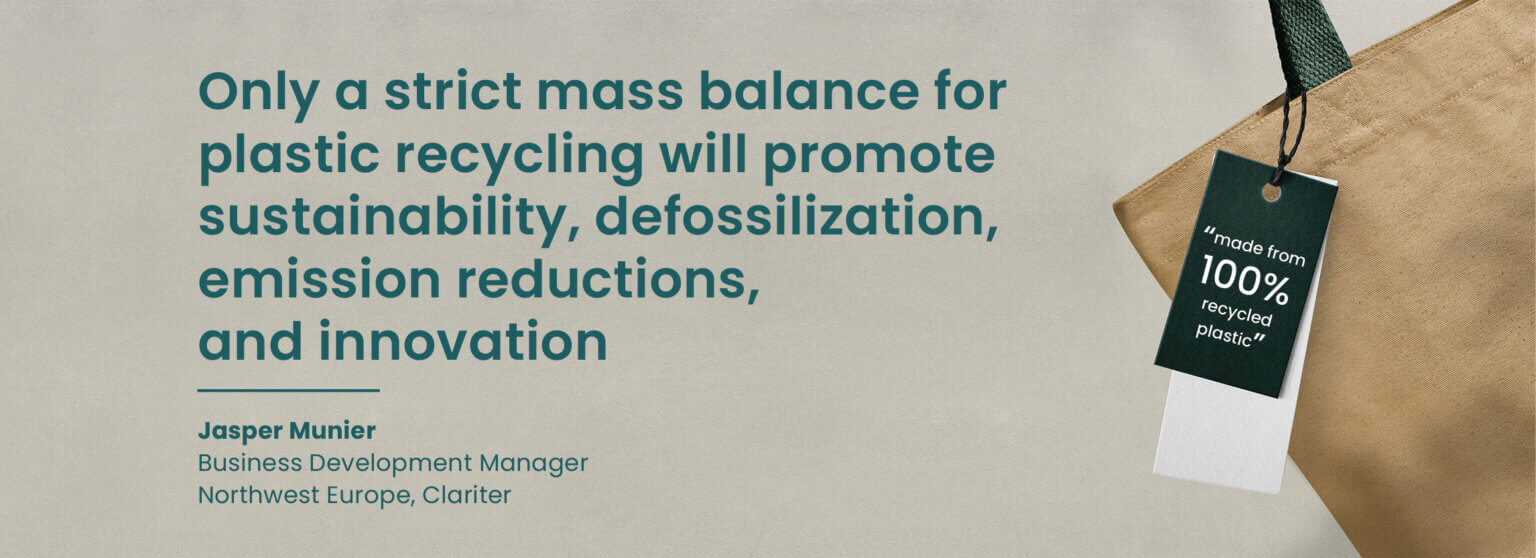 Only a strict mass balance for plastic recycling will promote ...